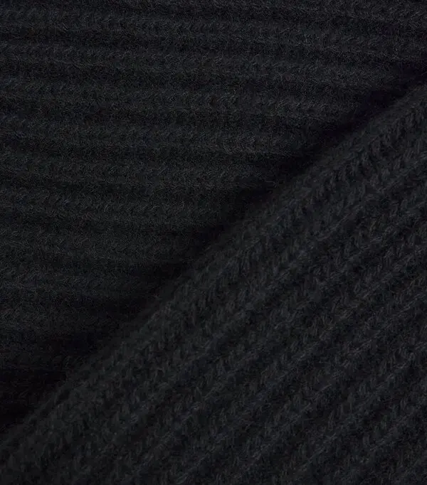 Johnstons Of Elgin Cashmere Ribbed Beanie - Black