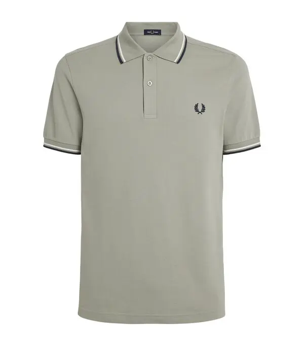 Fred Perry Cotton Twin Tipped Polo Shirt - Green
