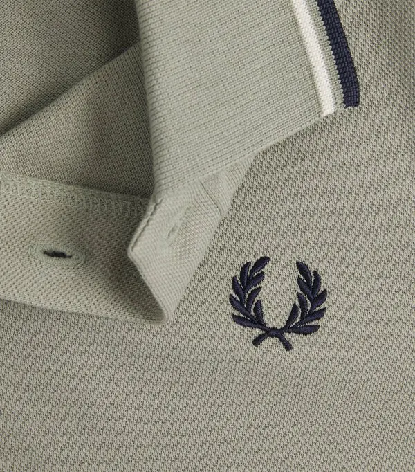 Fred Perry Cotton Twin Tipped Polo Shirt - Green