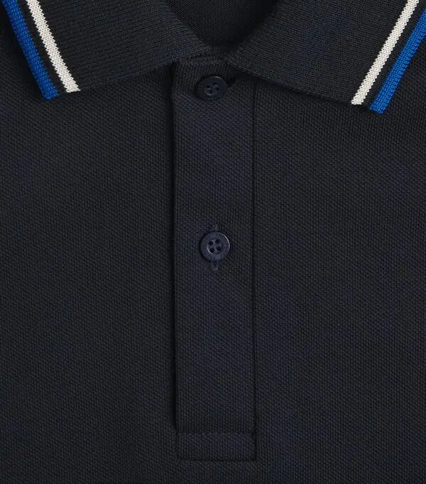 Fred Perry Cotton Twin Tipped Polo Shirt - Navy