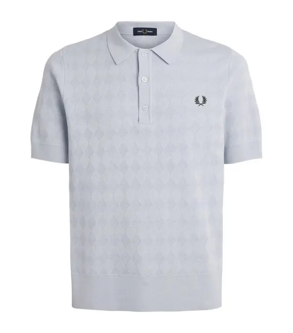 Fred Perry Cotton Pointelle Polo Shirt