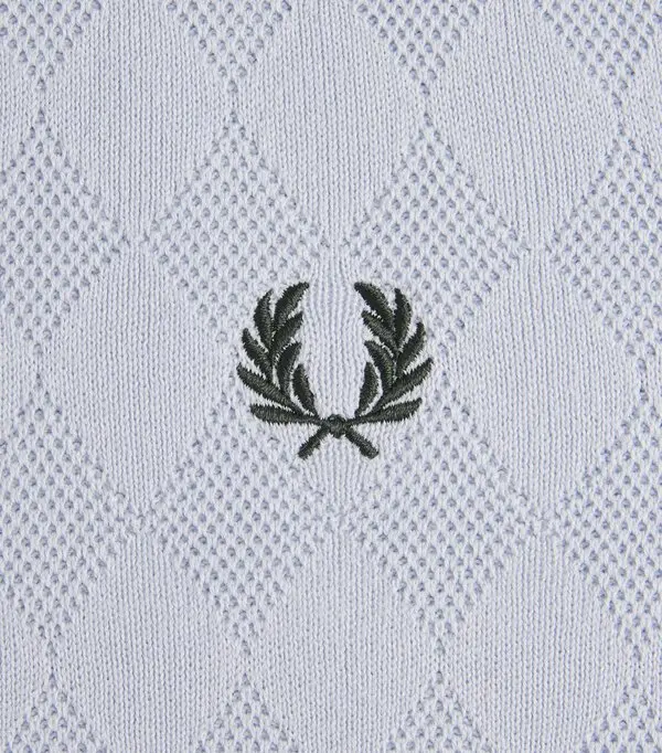 Fred Perry Cotton Pointelle Polo Shirt