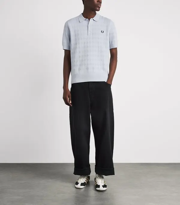 Fred Perry Cotton Pointelle Polo Shirt