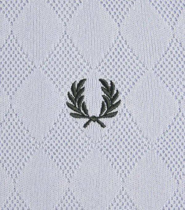 Fred Perry Cotton Pointelle Polo Shirt