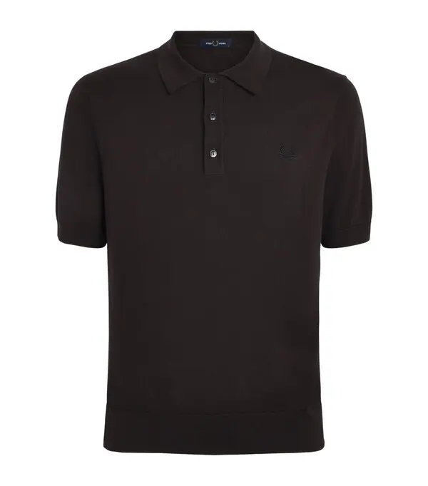 Fred Perry Cotton Knitted Polo Shirt