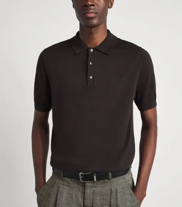 Fred Perry Cotton Knitted Polo Shirt