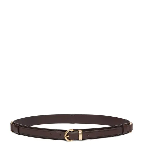Max Mara Leather Buckle Belt - Brown