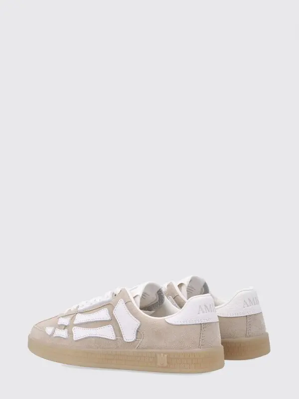 Amiri Pacific Bones Two-tone Leather And Suede Low-top Sneakers