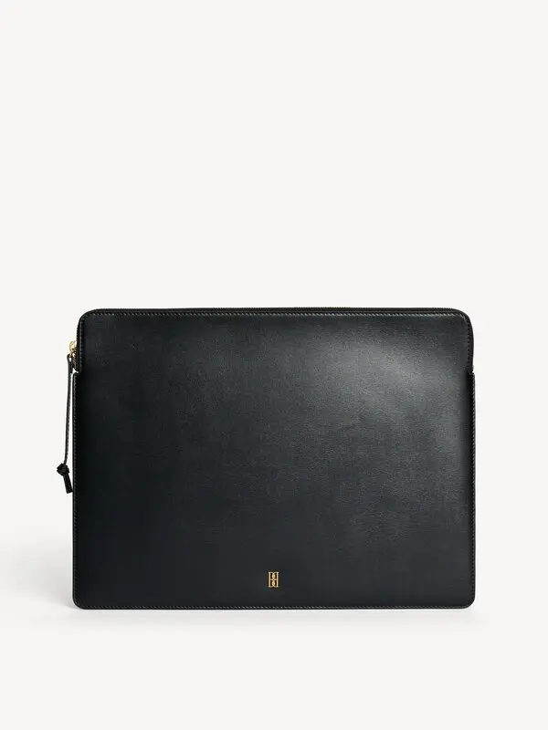 BY MALENE BIRGER Ayas Leather Laptop Case 15 - Black