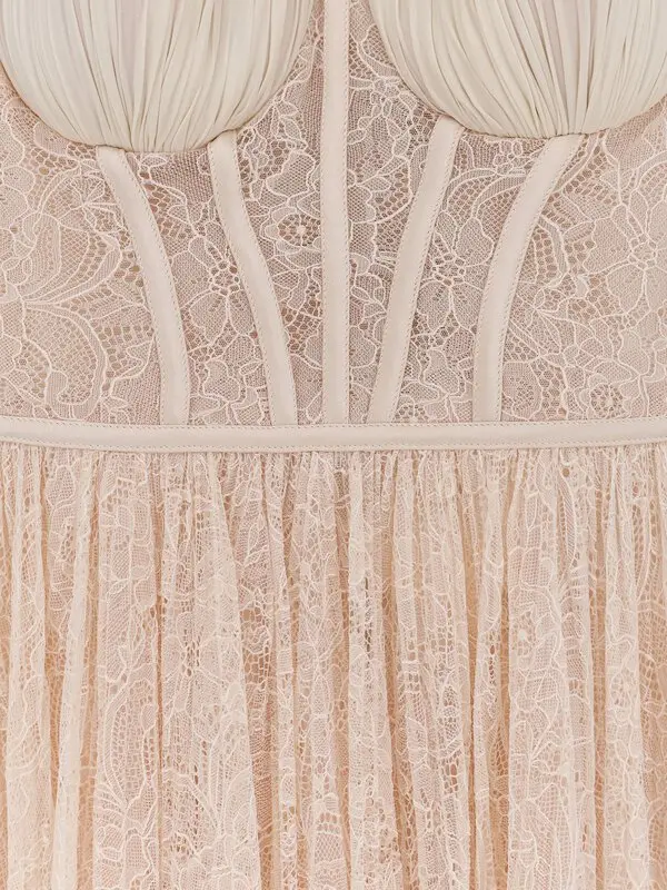 Elisabetta Franchi Lace Corset Detail Dress