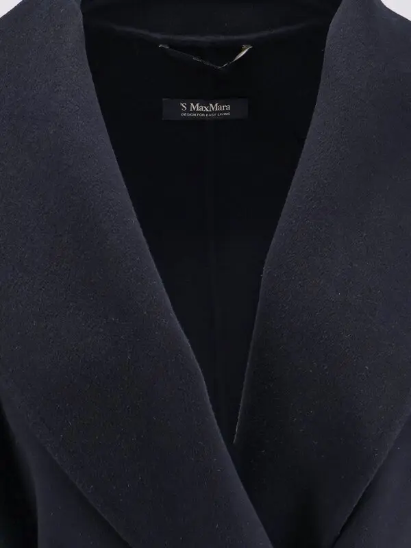 Max Mara Messi Virgin Wool Coat - Black