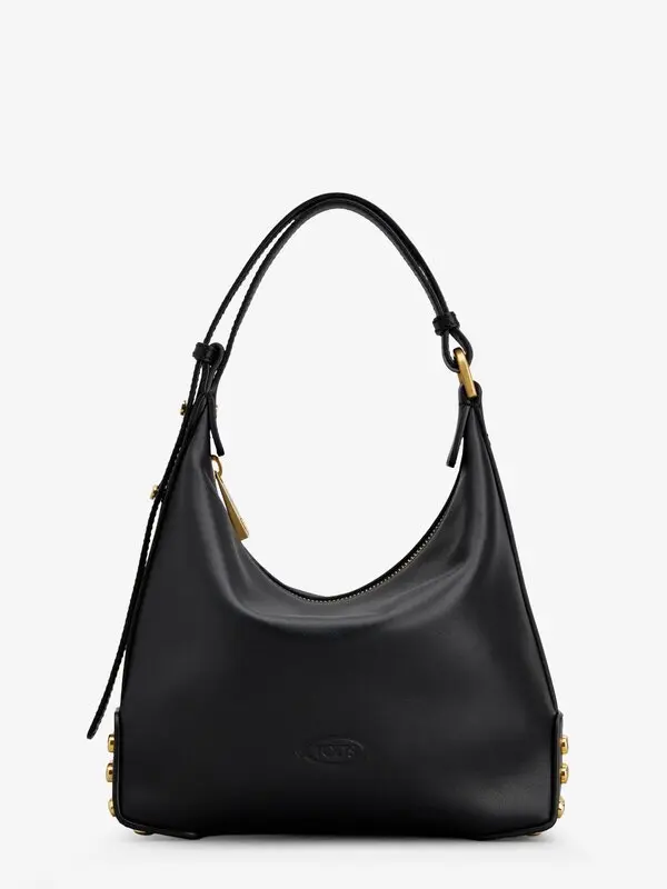 TOD'S Mini Bag Metal Dots Leather Shoulder Bag - Black