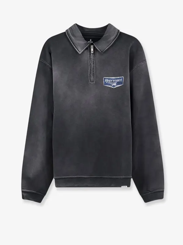 REPRESENT Cotton Sweatshirt With Front Logo Print