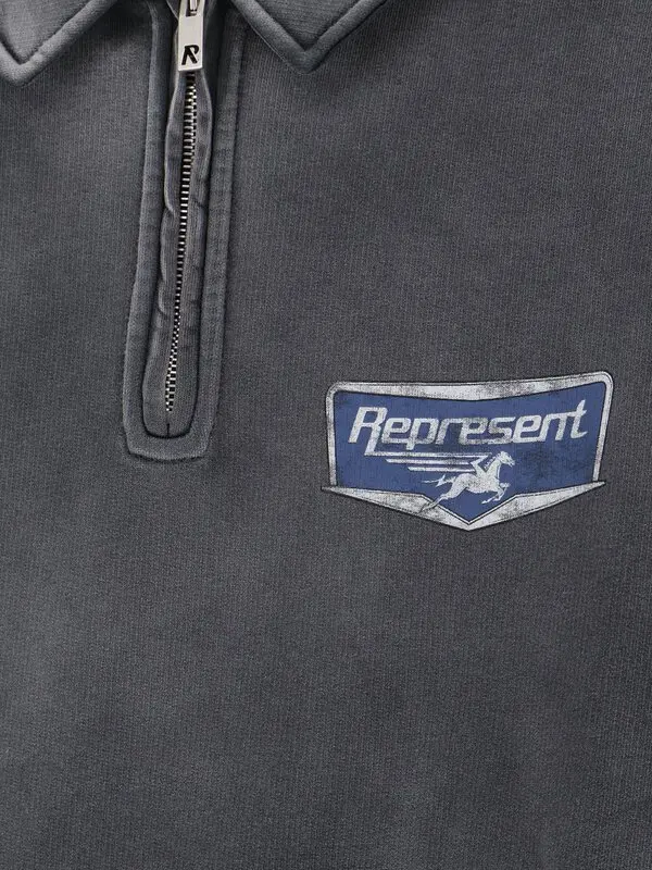 REPRESENT Cotton Sweatshirt With Front Logo Print
