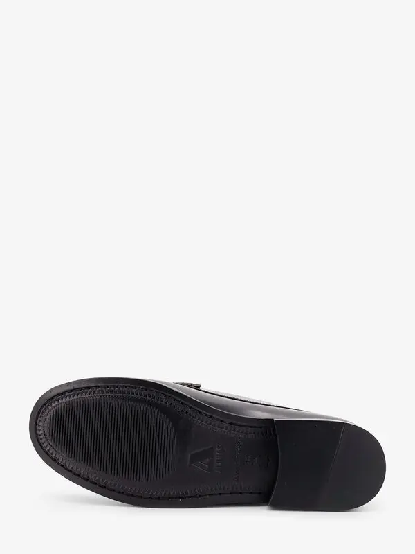 ALOHAS Leather Rivet Loafers - Brown