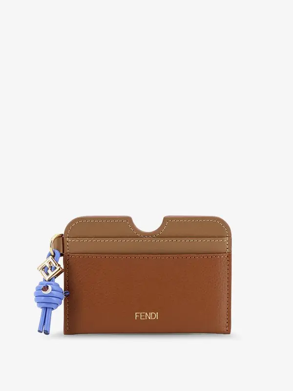 Fendi Ff Diamonds Leather Card Holder