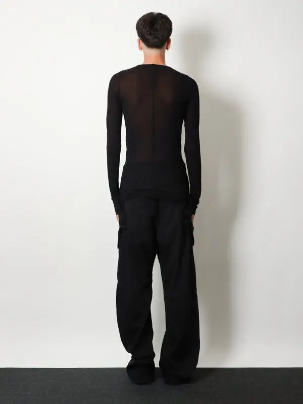Rick Owens Viscose And Silk Blend T-shirt
