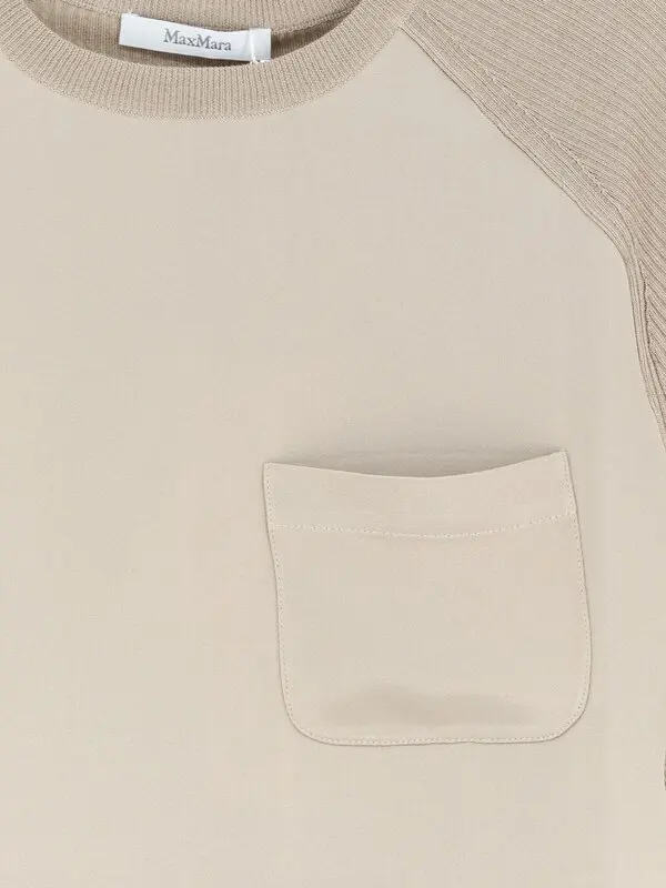 Max Mara Mxmgolfo Silk And Cashmere Top