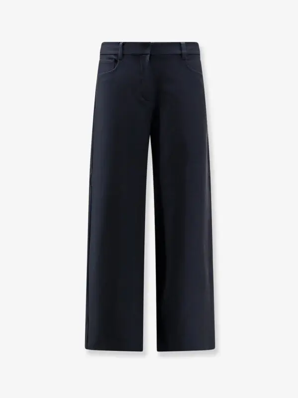 Max Mara Smmgela Cotton Blend Trousers - Blue