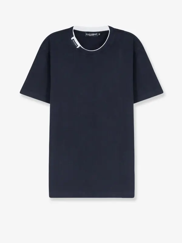 Dolce & Gabbana Cotton T-shirt With Contrasting Profile