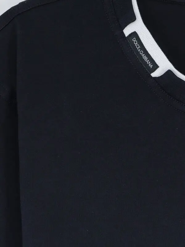 Dolce & Gabbana Cotton T-shirt With Contrasting Profile