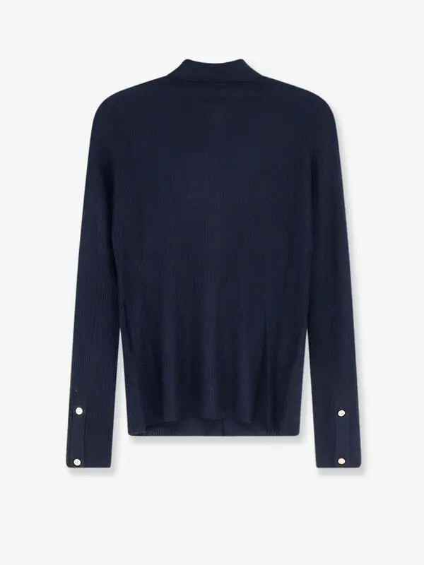 Max Mara Virgin Wool Cardigan - Blue