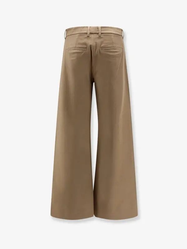 Max Mara Smmgela Cotton Blend Trousers - Beige