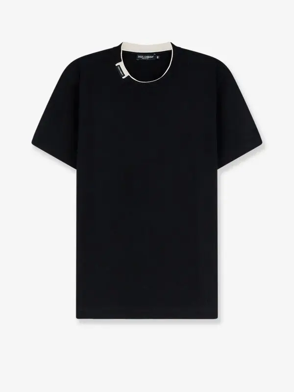 Dolce & Gabbana Cotton T-shirt With Contrasting Profile