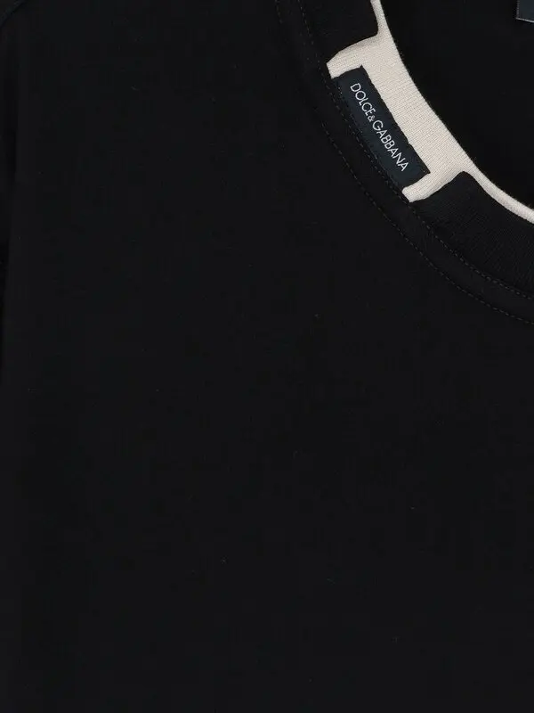 Dolce & Gabbana Cotton T-shirt With Contrasting Profile