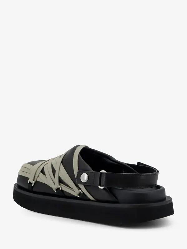 Rick Owens Megalace Leather Sandals