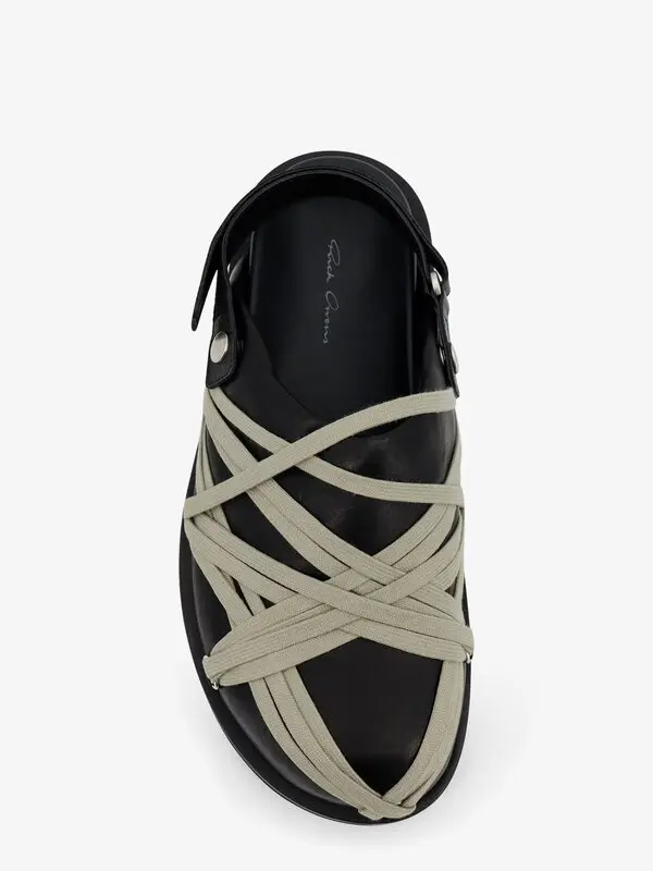 Rick Owens Megalace Leather Sandals