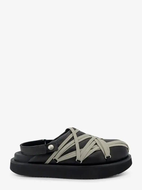 Rick Owens Megalace Leather Sandals - Black
