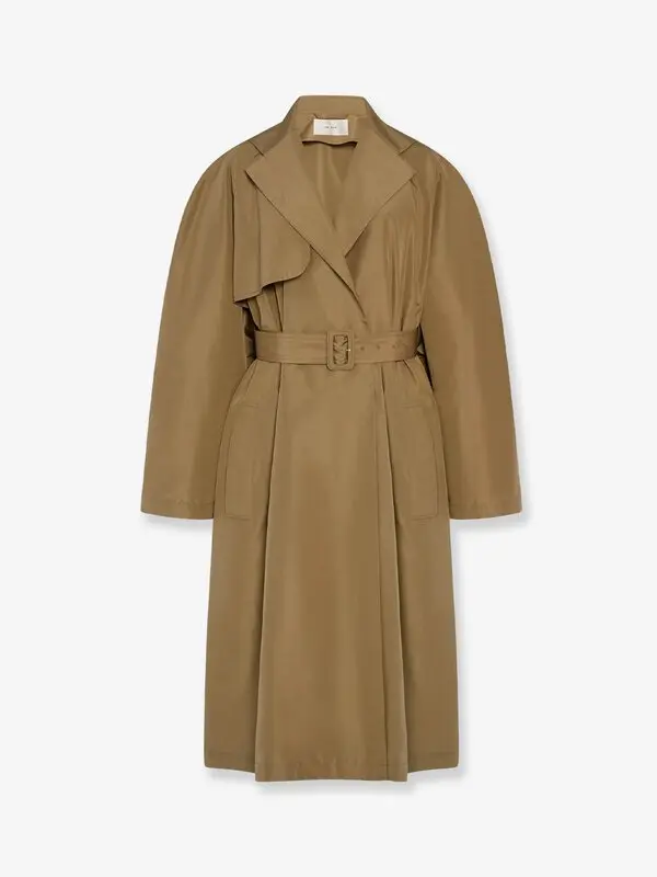 THE ROW Amapola Ultrafine Silk Trench Coat - Beige