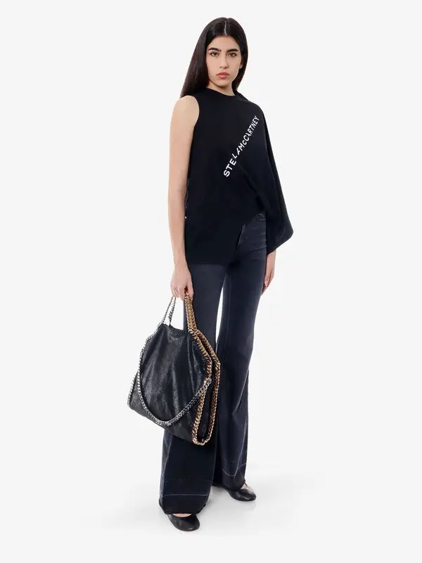 Stella McCartney Falabella Shaggy Deer Shoulder Bag - Black