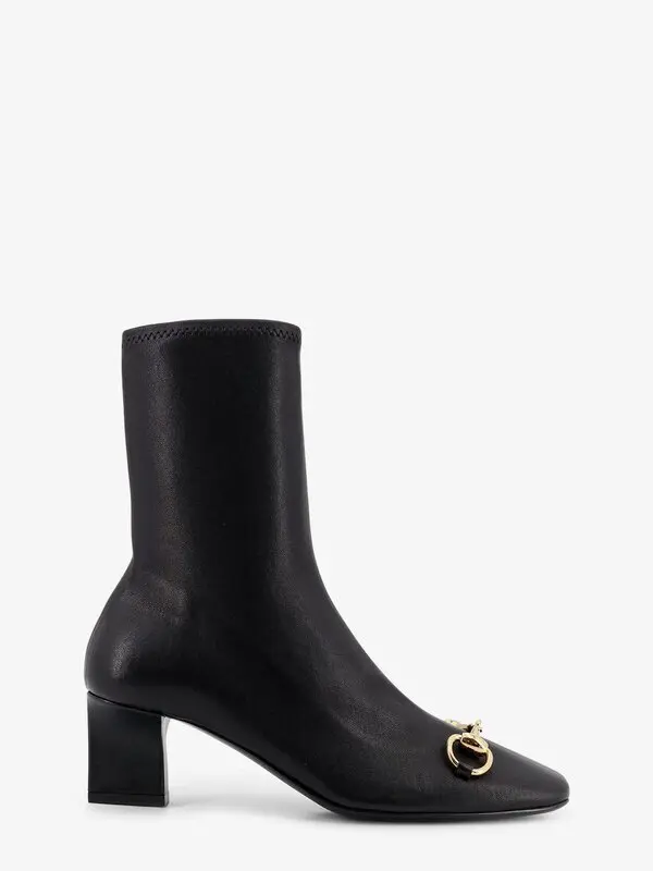 Gucci Signora Leather Boots With Horsebit Detail