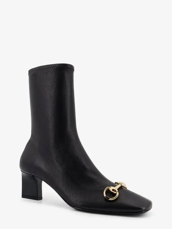 Gucci Signora Leather Boots With Horsebit Detail