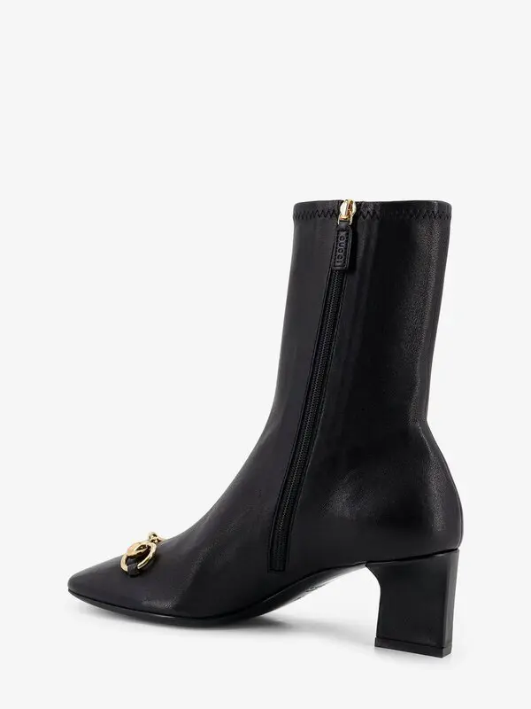 Gucci Signora Leather Boots With Horsebit Detail