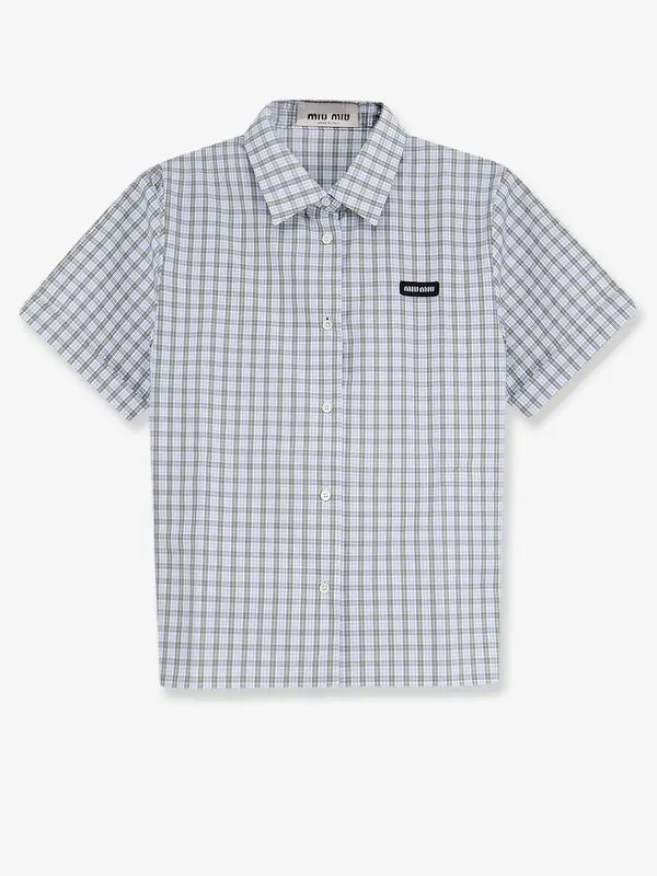 Miu Miu Madras Cotton Shirt