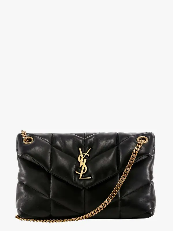 Saint Laurent Loulou Puffer Matelassé Leather Crossbody Bag - Black