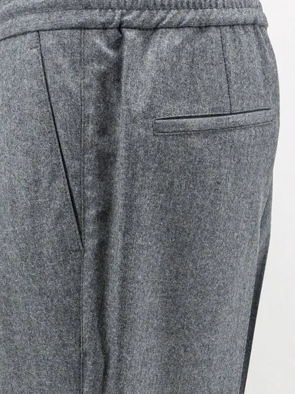 Brunello Cucinelli Virgin Wool Trousers With Adjustable Drawstring