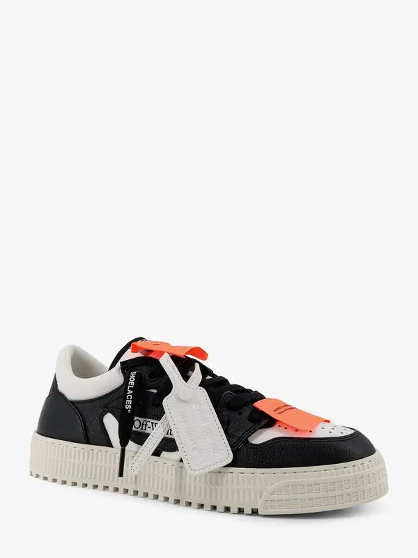 Off-White 3.0 Court Low Top Leather Trainers - Black