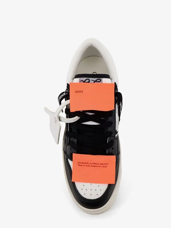 Off-White 3.0 Court Low Top Leather Trainers - Black