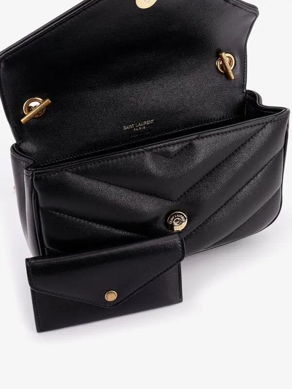 Saint Laurent Loulou Mini Quilted Leather Crossbody Bag