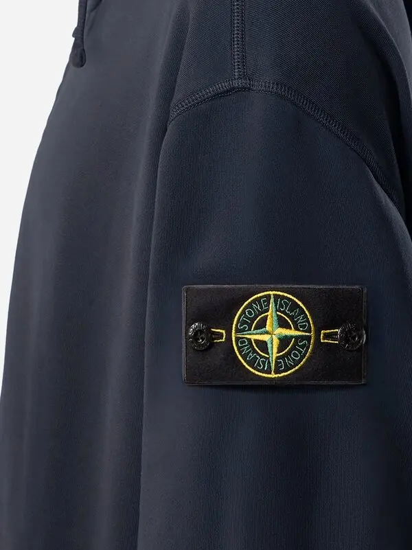 Stone Island Oversize Biologic Cotton Sweatshirt With Zip