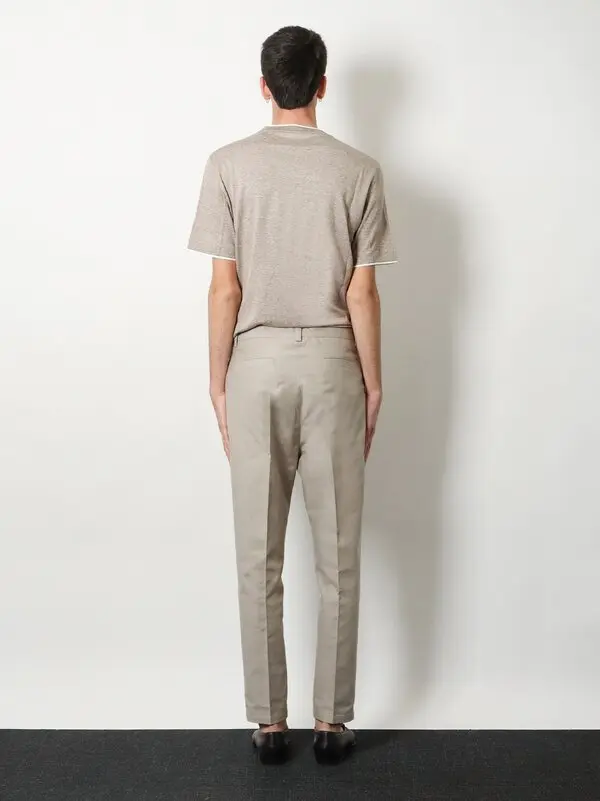 Brunello Cucinelli Cotton And Linen Trousers