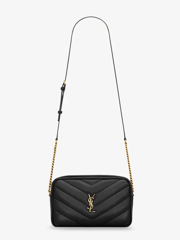 Saint Laurent Loulou Matelassé Leather Crossbody Bag - Black