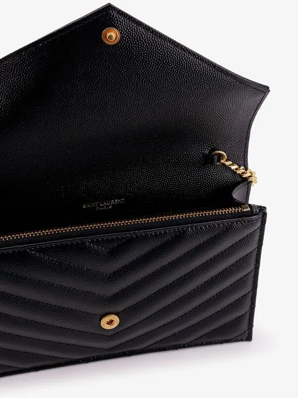Saint Laurent Cassandre Envelope Clutch Crossbody Bag With Chain