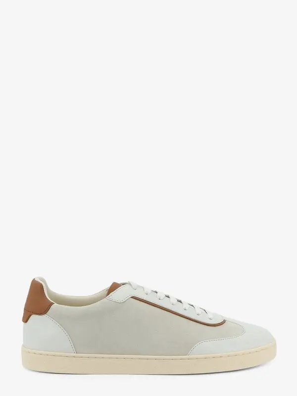 Brunello Cucinelli Low-top Suede And Leather Sneakers