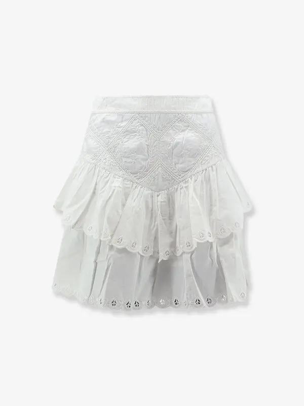 SCARLETT POPPIES Soneva Angallo Lace Skirt - White