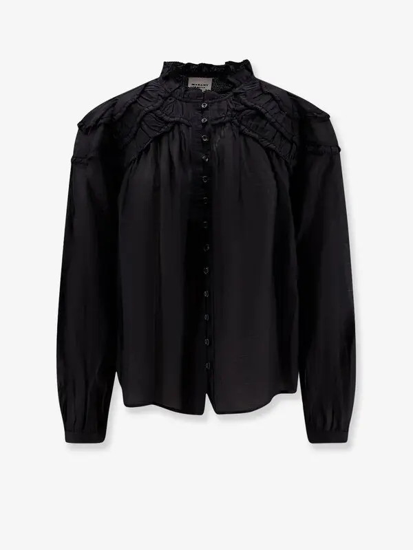 MARANT ETOILE Christa Cotton And Viscose Shirt - Black